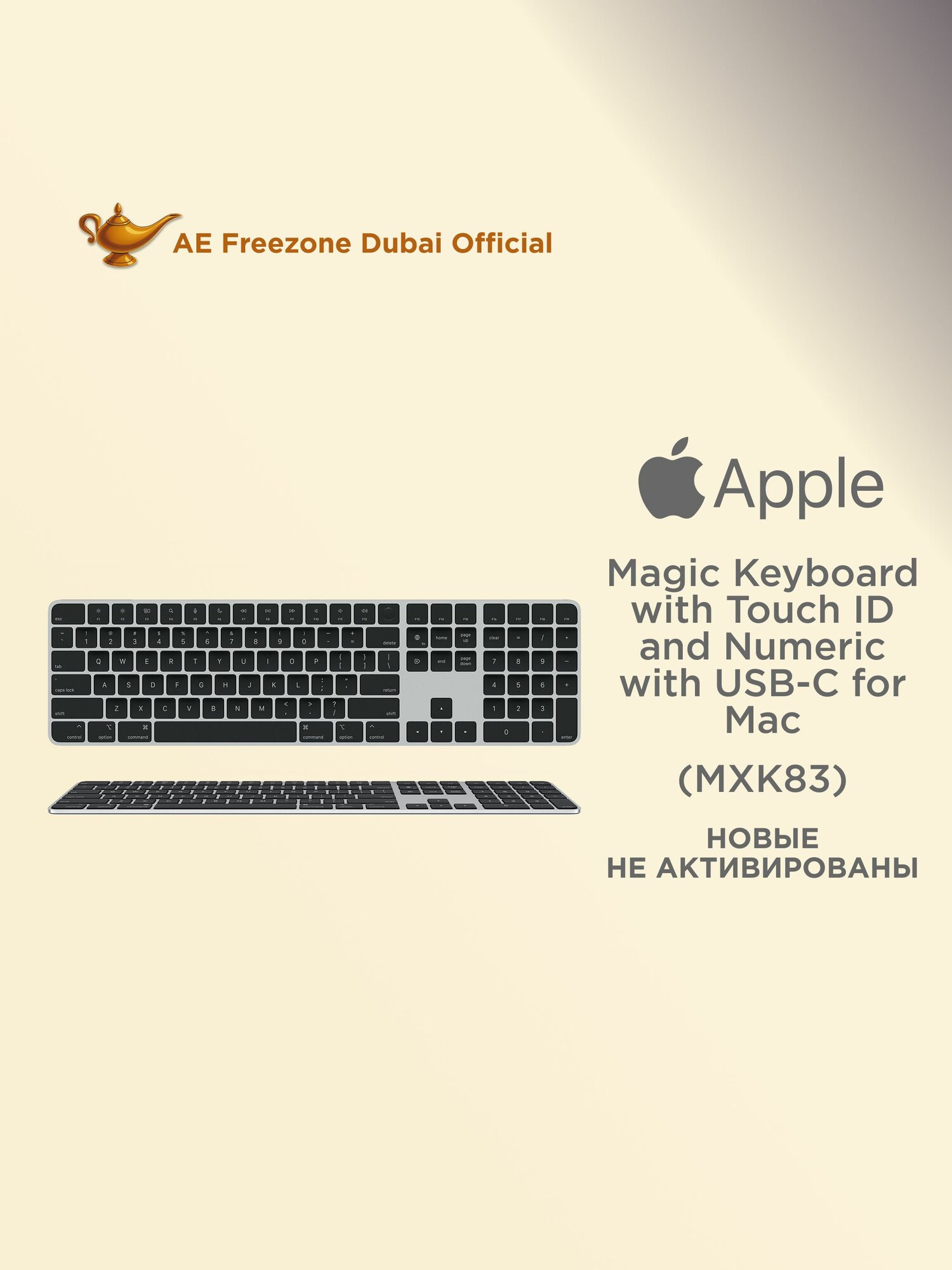 Клавиатура Magic Keyboard with Touch ID and Numeric with USB-C for Mac (MXK83)