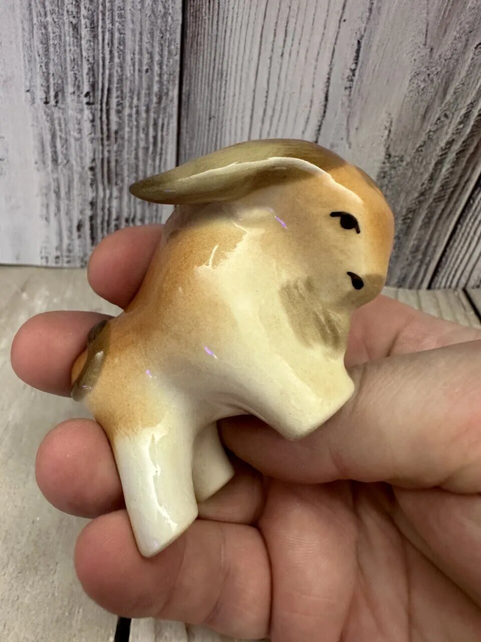 Статуэтка Буйвол Фарфор Лфз 70 годы винтажная коллекционная