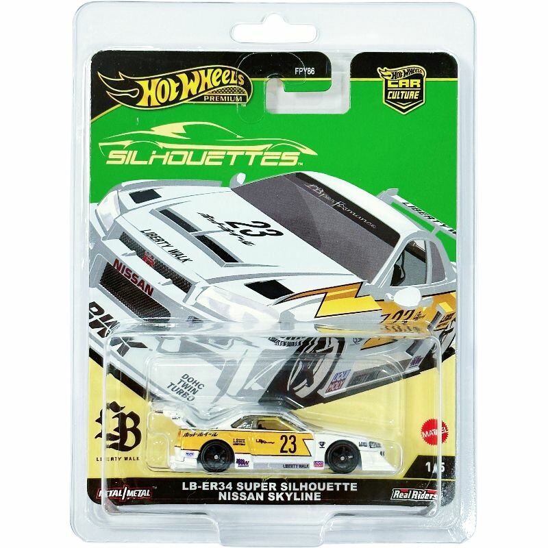 Hot Wheels Коллекционная машинка 1:64, серия Золотая метка, спорткар, литой металл(Ниссан GTR34)