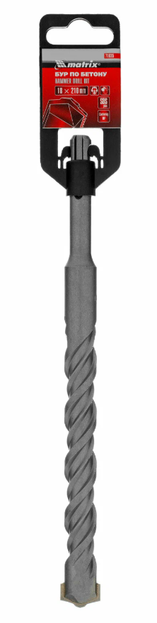 Бур MATRIX 18х210мм по бетону SDS+