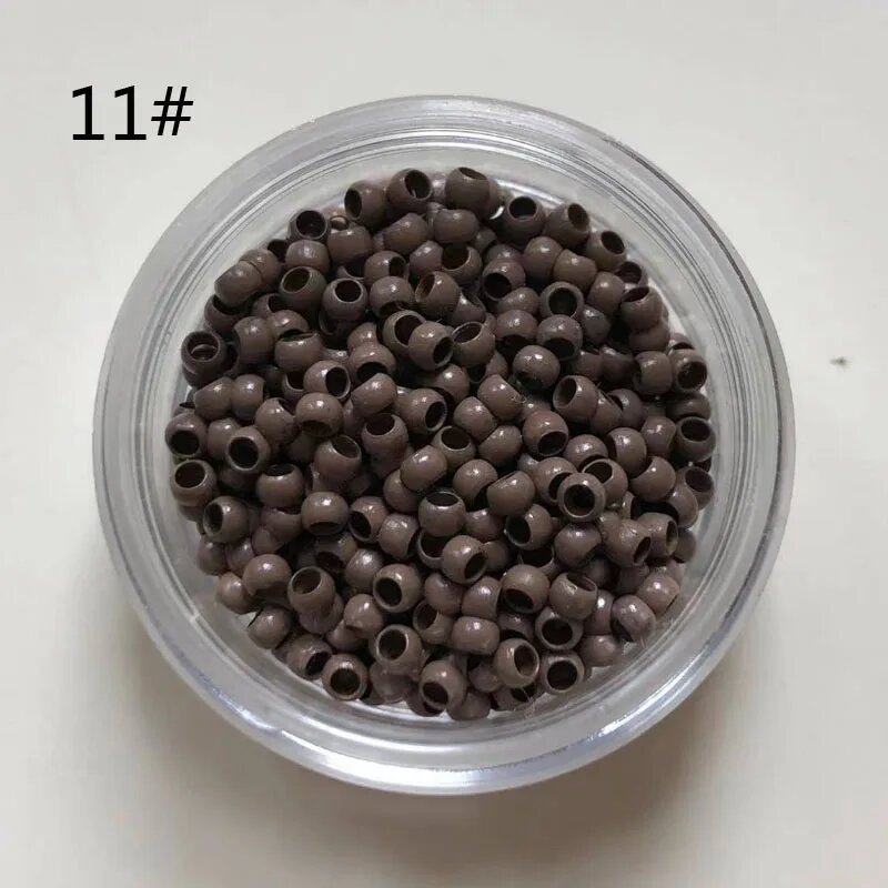 Нано-кольца для наращивания волос, цвет 11 coffee