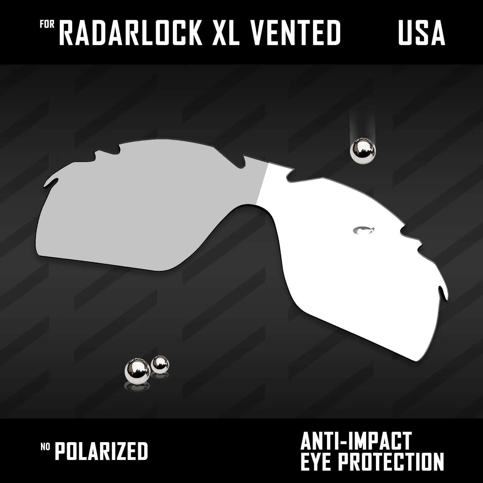 Поляризованные линзы Oakley Radarlock XL Vented, черный