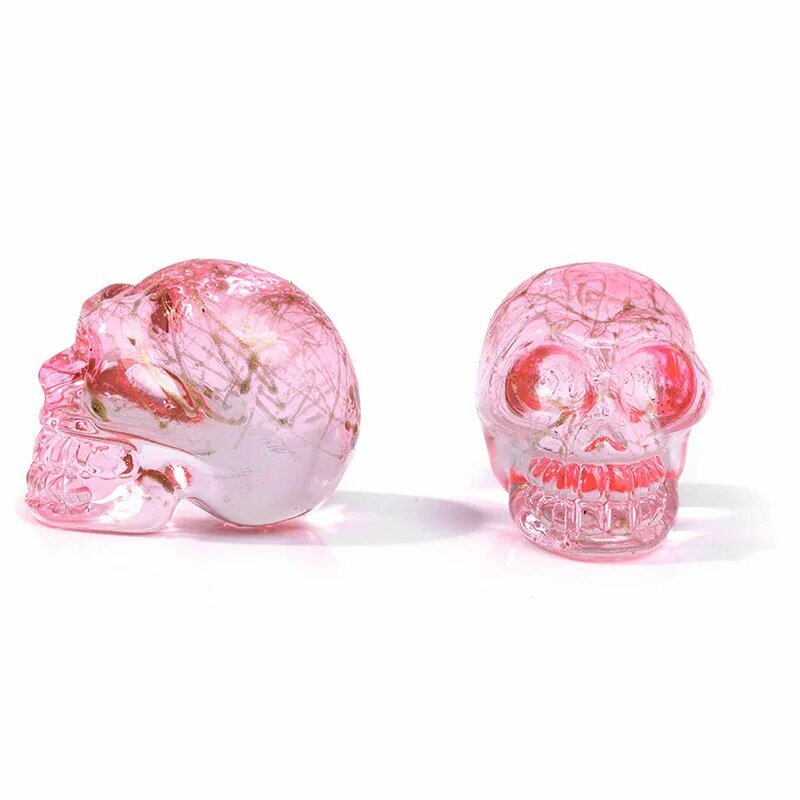 Мини-статуэтка черепа из полудрагоценного камня vinswet 2pcs, 2