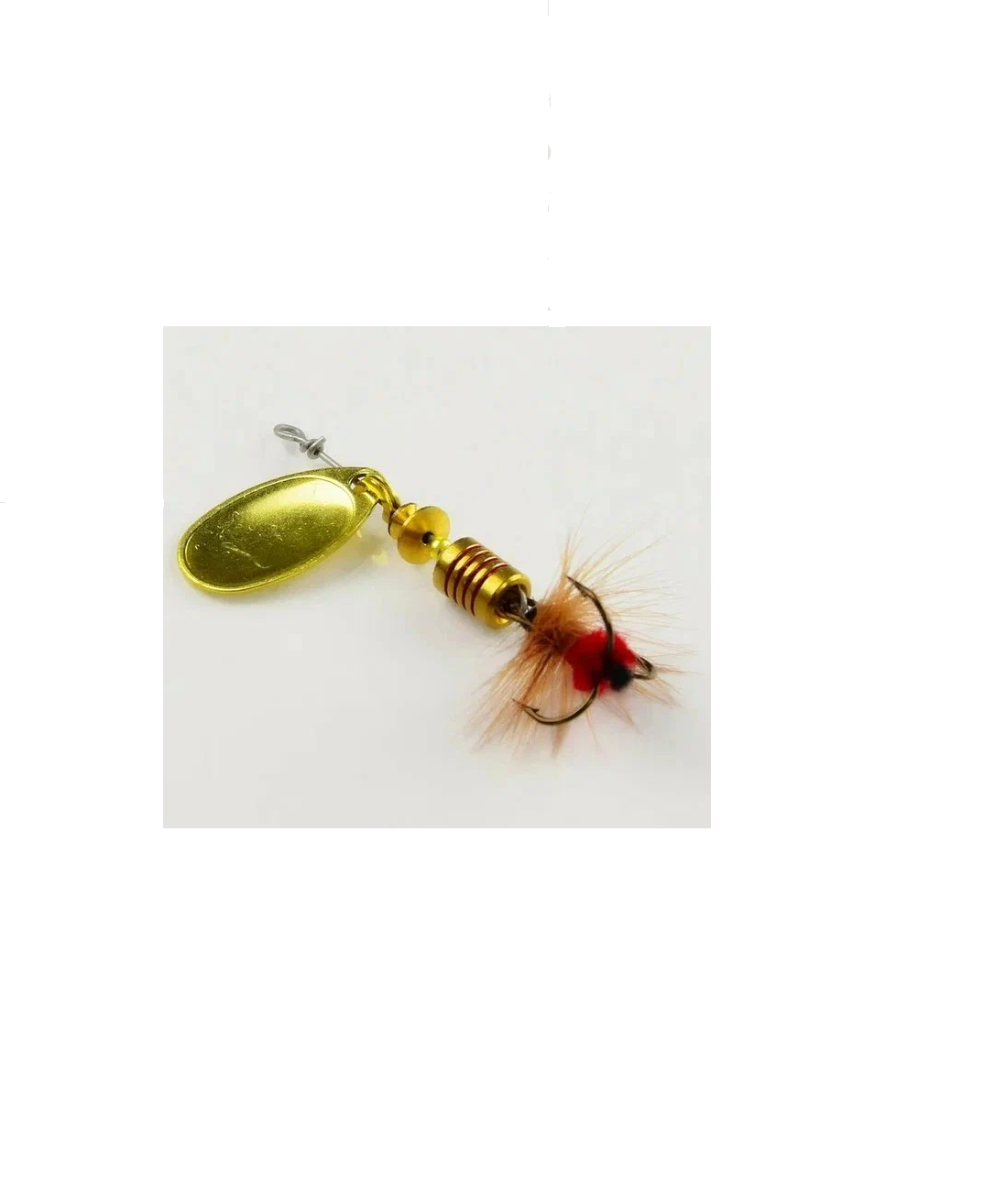 Блесна вращающаяся Mepps AGLIA MOUCHE, 00, Gold/Red fly, комплект из 1 шт.