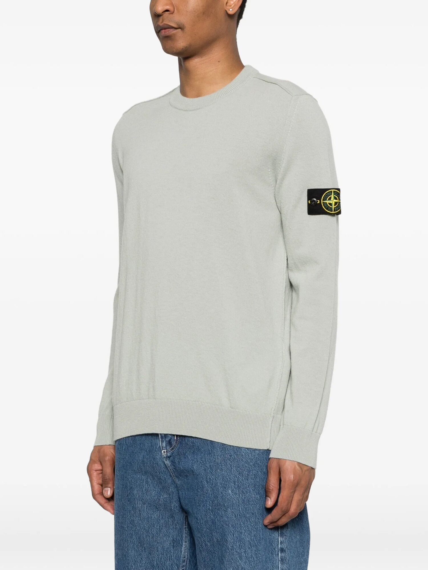 Свитер Stone Island Logo-patch sweater, размер XL, , серый — фото 1