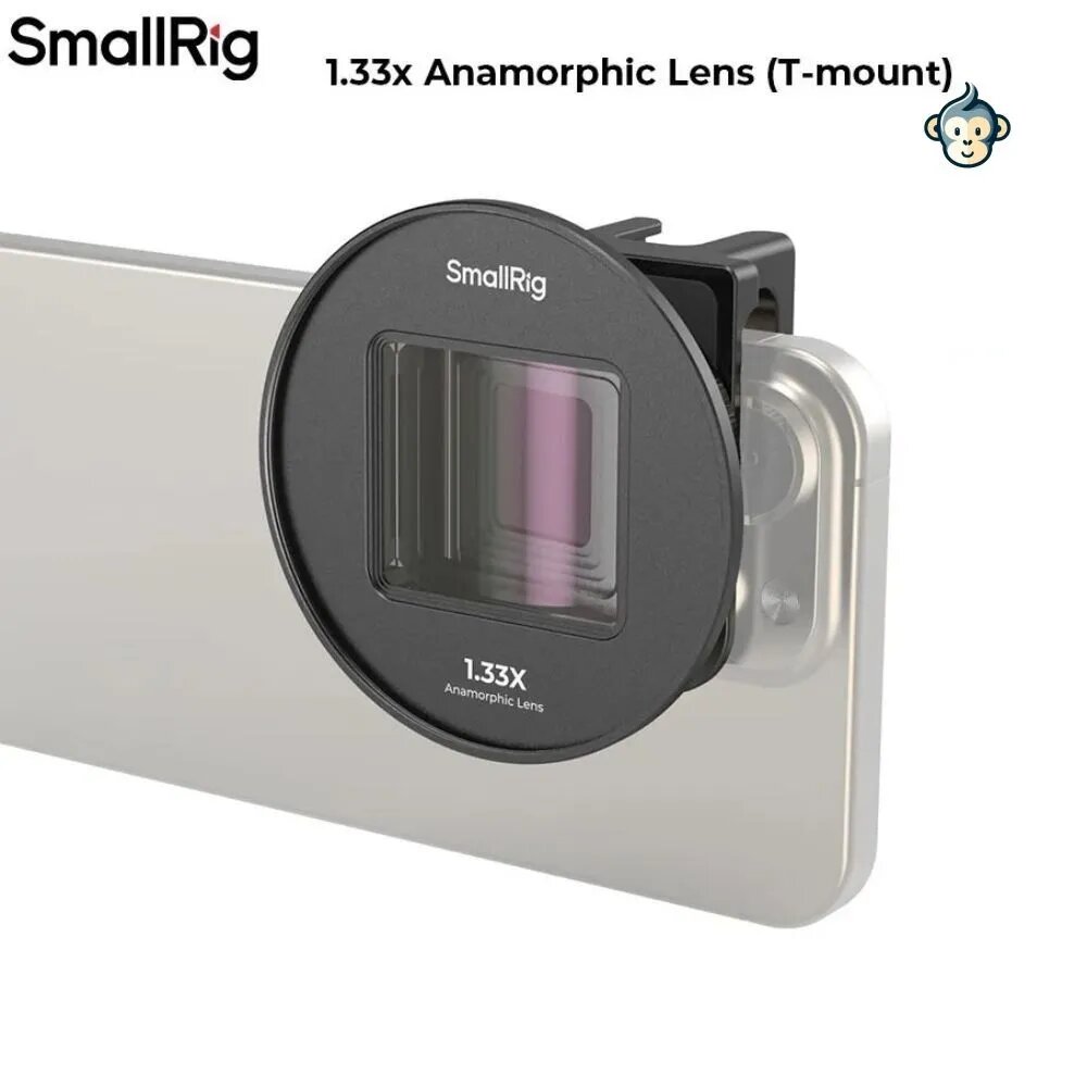 SmallRig 4590 1,33-кратный анаморфотный объектив для смартфона с широкоэкранным Т-образным креплением 2,4:1