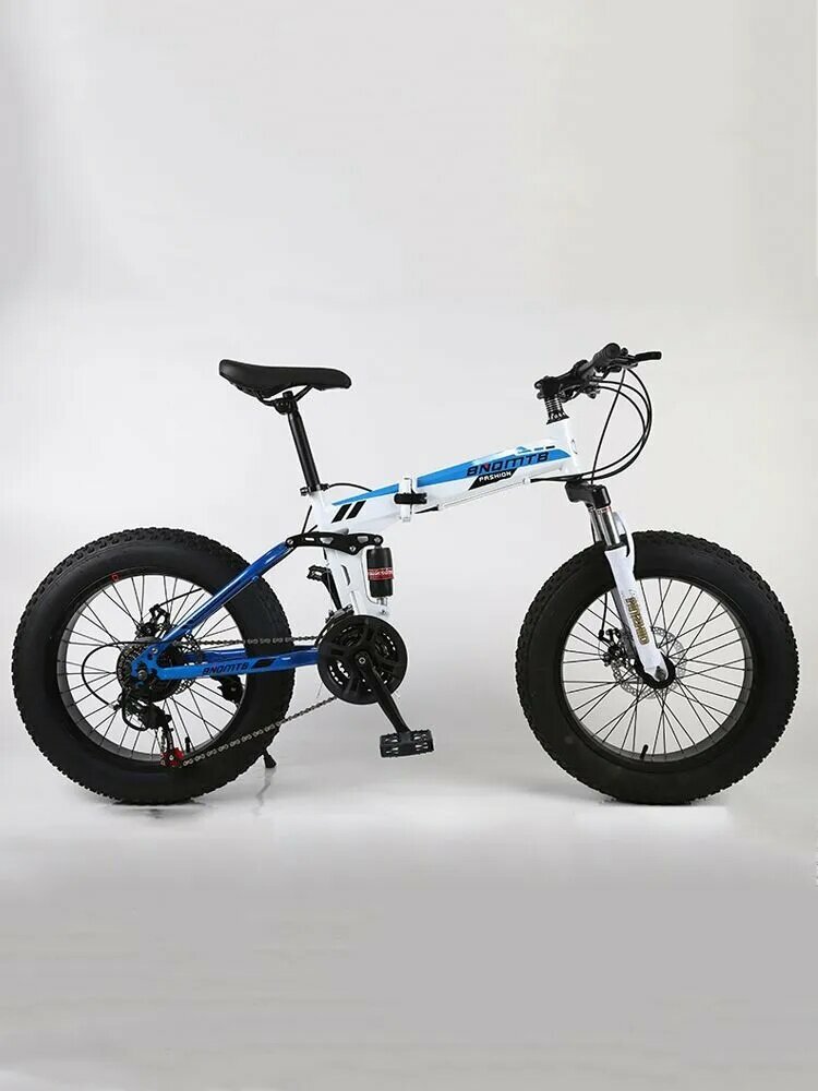 Велосипед Fat-bike, Горный, AP20ZDXD7-20 дюймов 7 скоростей белый и синий