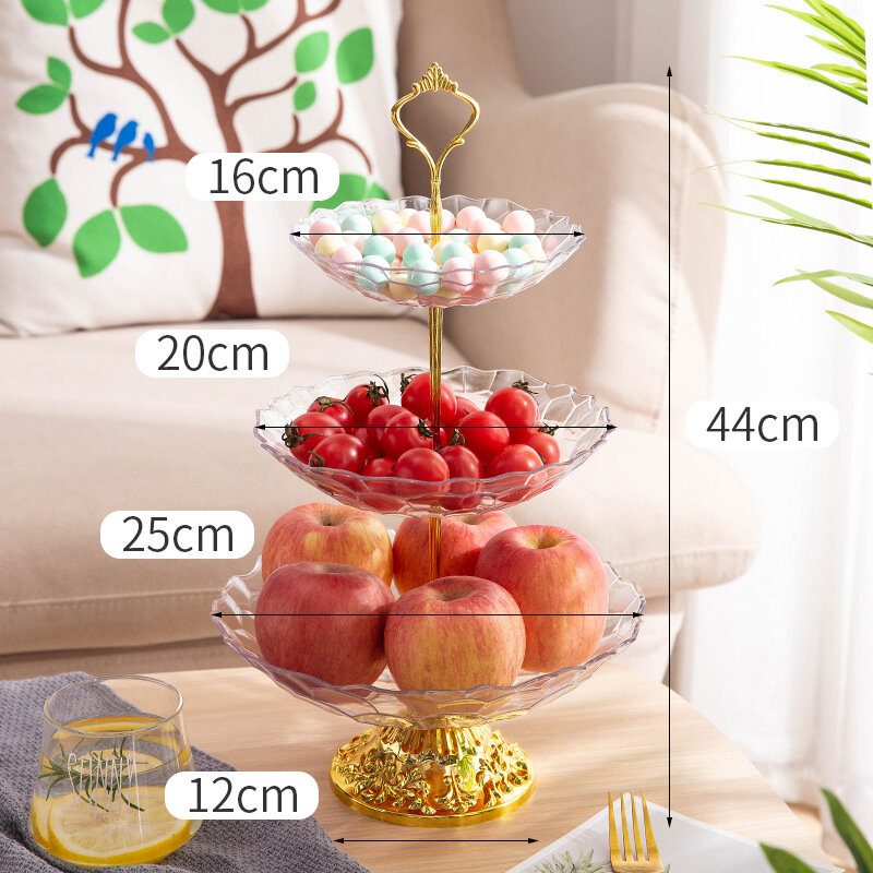Многоярусная подставка в европейском стиле для гостиной, подставка для фруктов, современная и стильная тарелка для сухофруктов, фруктовница, корзина для фруктов.