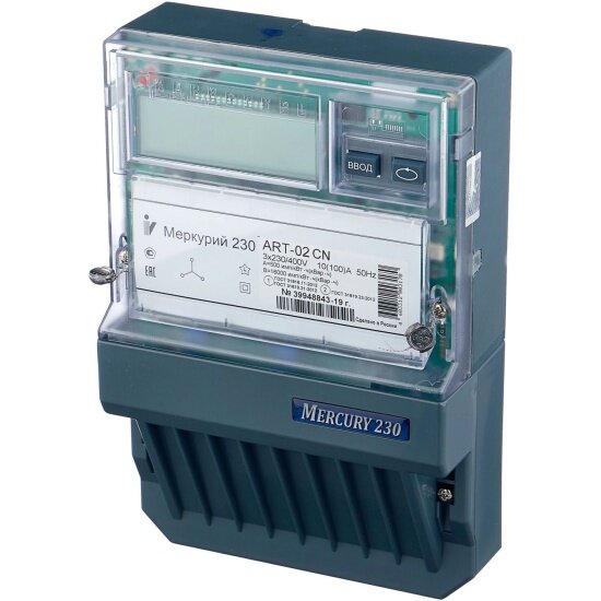 Электросчетчик Инкотекс Меркурий 230 ART-02 CN 3*230/400В возможность программирования под любое тарифное расписание