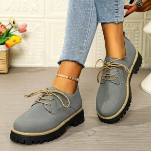 JYL Мокасины Женщины Модный Мокасины Комфортный Всеобщий нос ПУ-кожа/grey, Размер_41