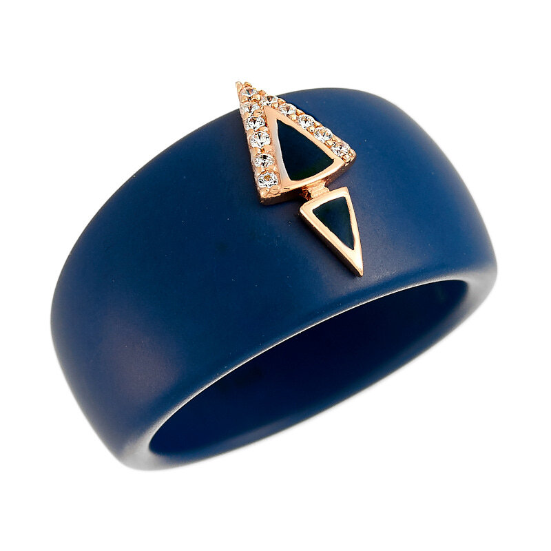 Кольцо, серебро, 925 проба, эмаль, фианит