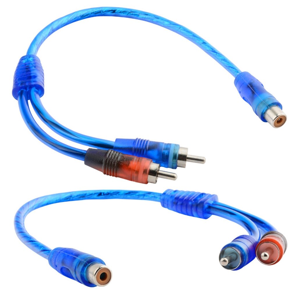 Автомобильный MP3 Звук RCA Y-Разветвитель Кабельных Адаптеров Преобразователей Шнура Кабель-Разветвитель