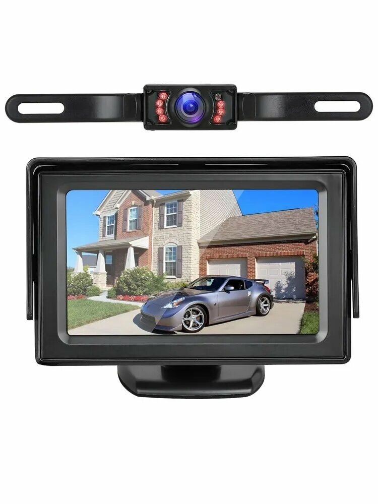 GJX GPS навигация для автомобиля 7 дюймов с голосовой подсказкой, камера заднего вида HD 1080P с ночным видением, предупреждения о скорости и светофорах.