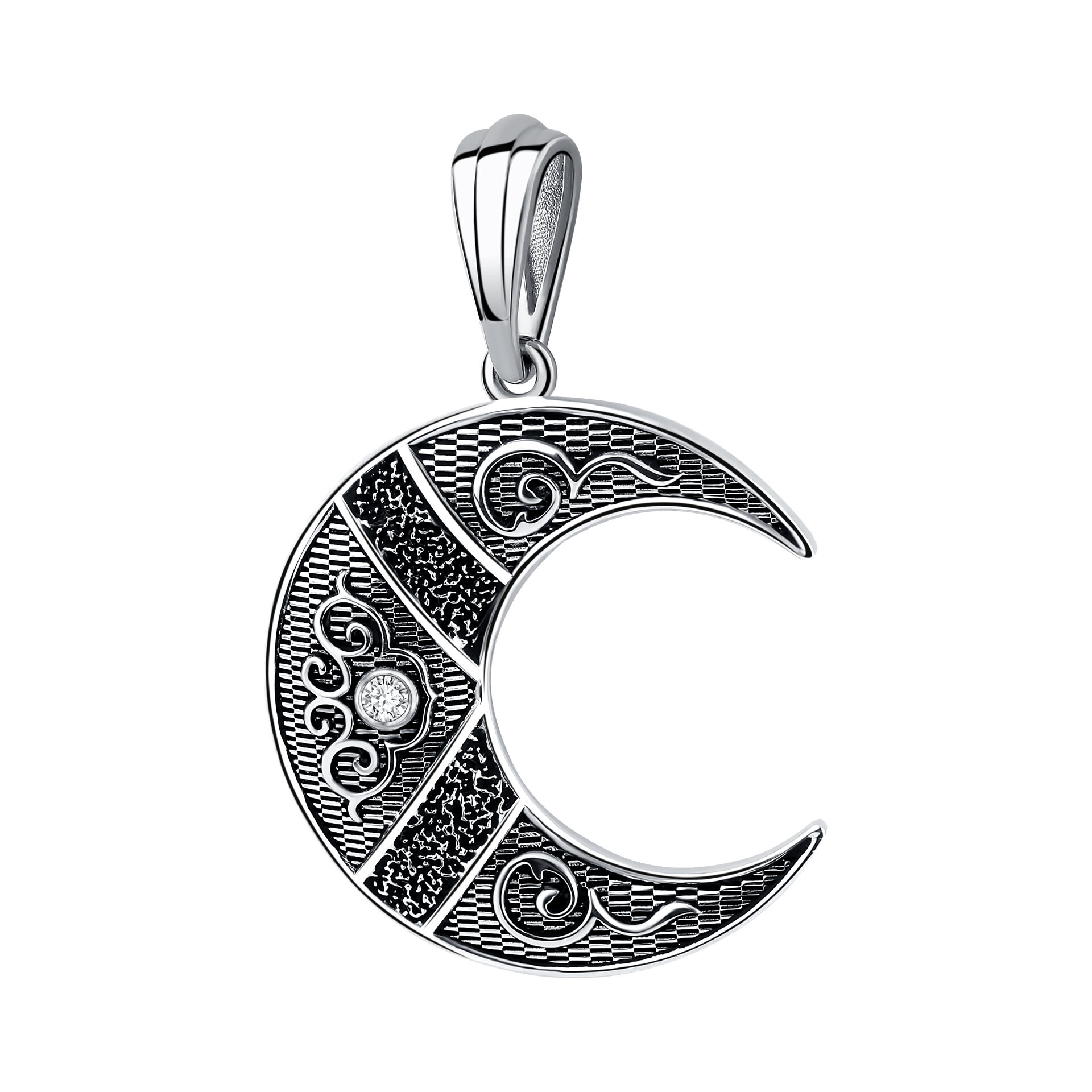 Подвеска, серебро, 925 проба, фианит