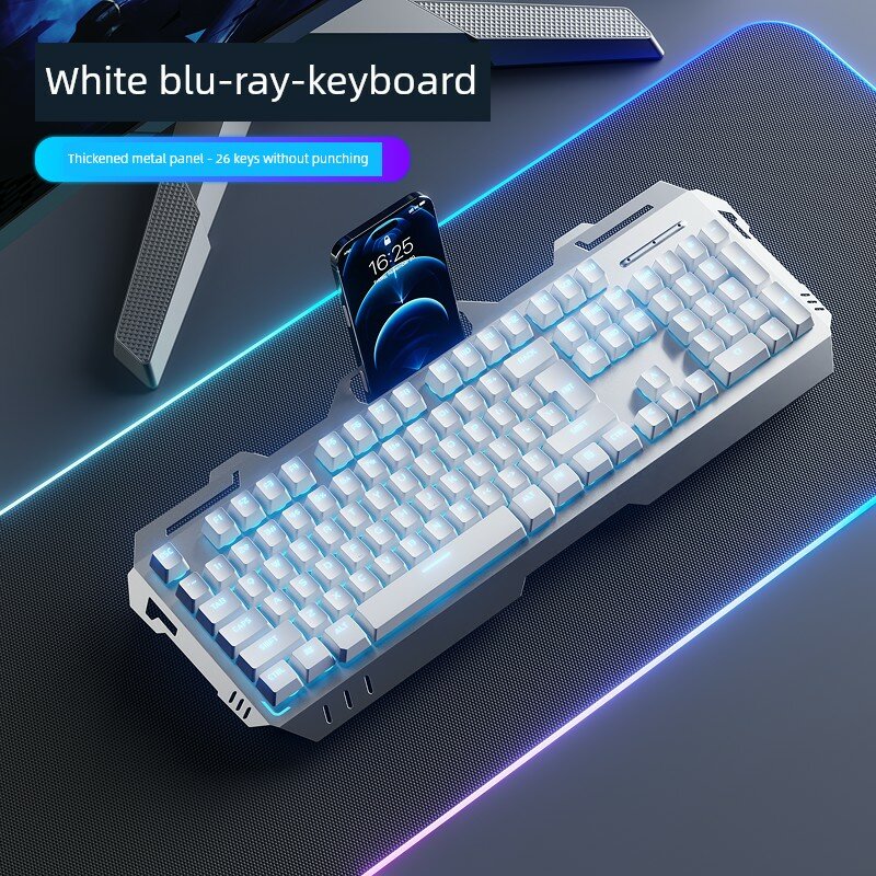 Комплект клавиатуры и мыши Forerunner True Mechanical Feel, беспроводная игровая офисная гарнитура, набор из трех