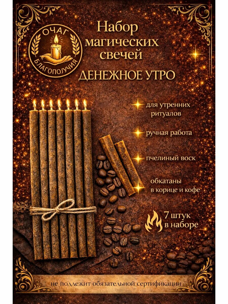 Набор свечей Денежное утро с кофе