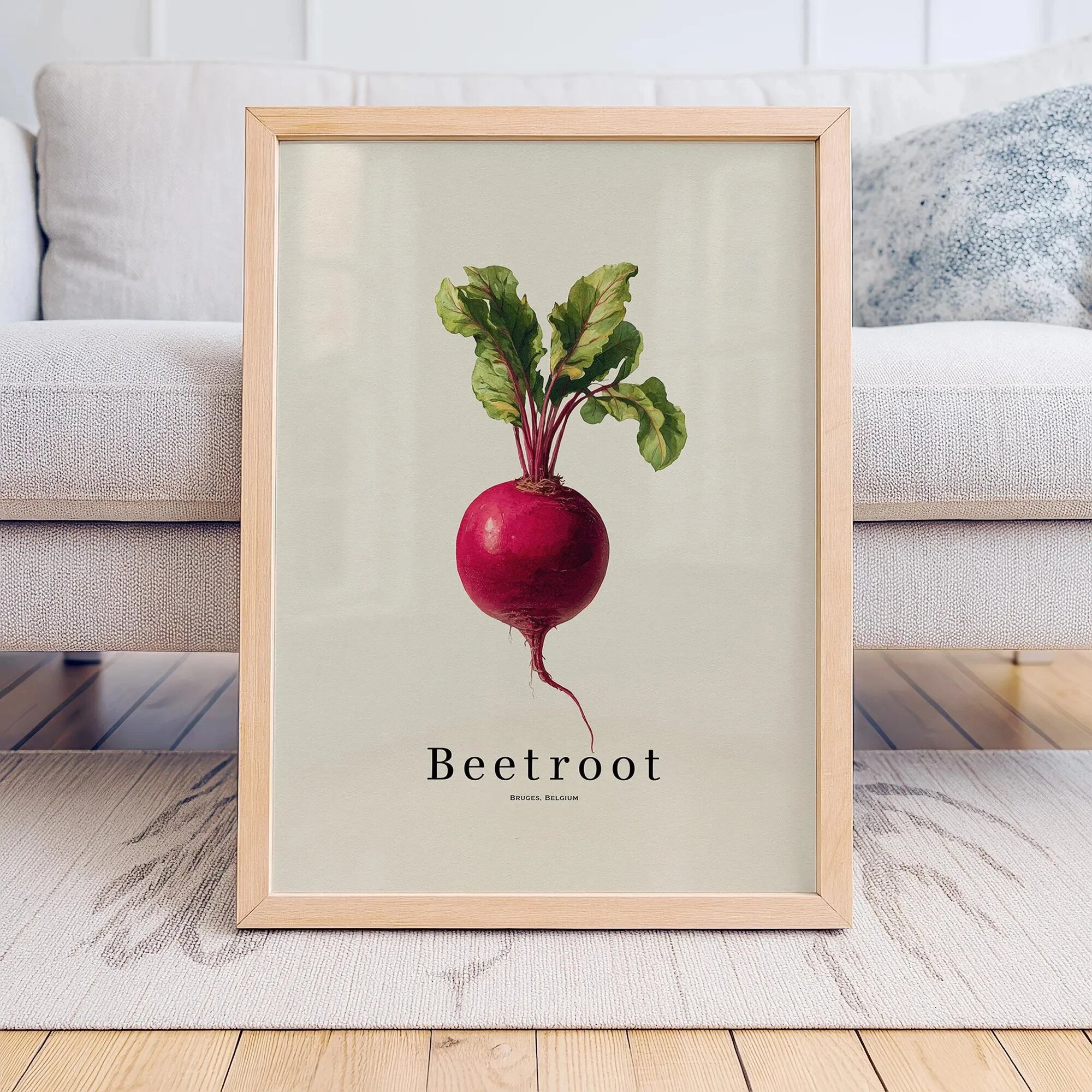 Бордовый постер "Свекла" 30x40см, JY639-09