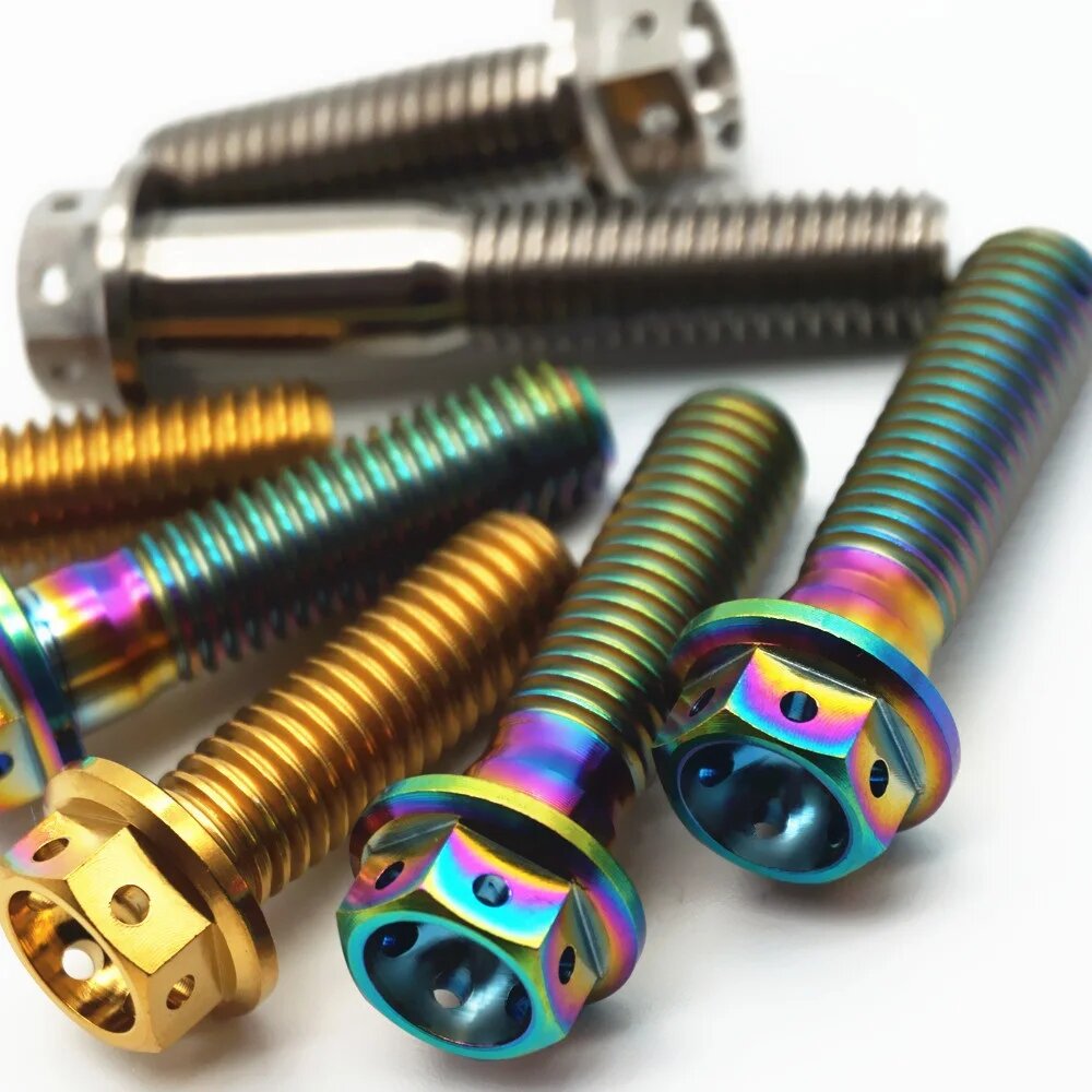 Титановые болты M6x10mm, 4шт, Titanium Color