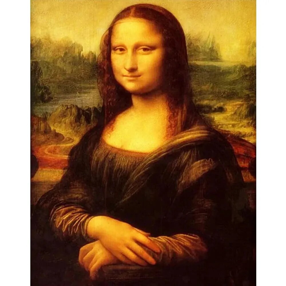 Алмазная Мозаика "Мона Лиза" 40х50 См Алмазная Вышивка / Картина Стразами Подарков / Украшения