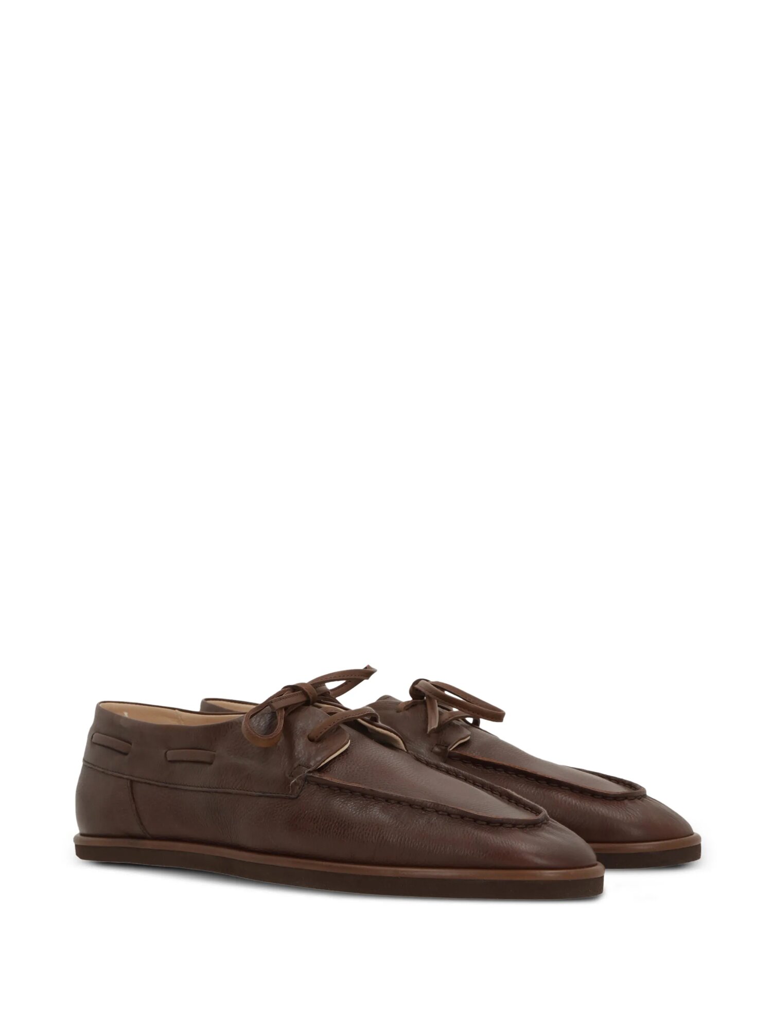 Лоферы AURALEE Lace-up leather loafers, размер 7.5 — фото 1
