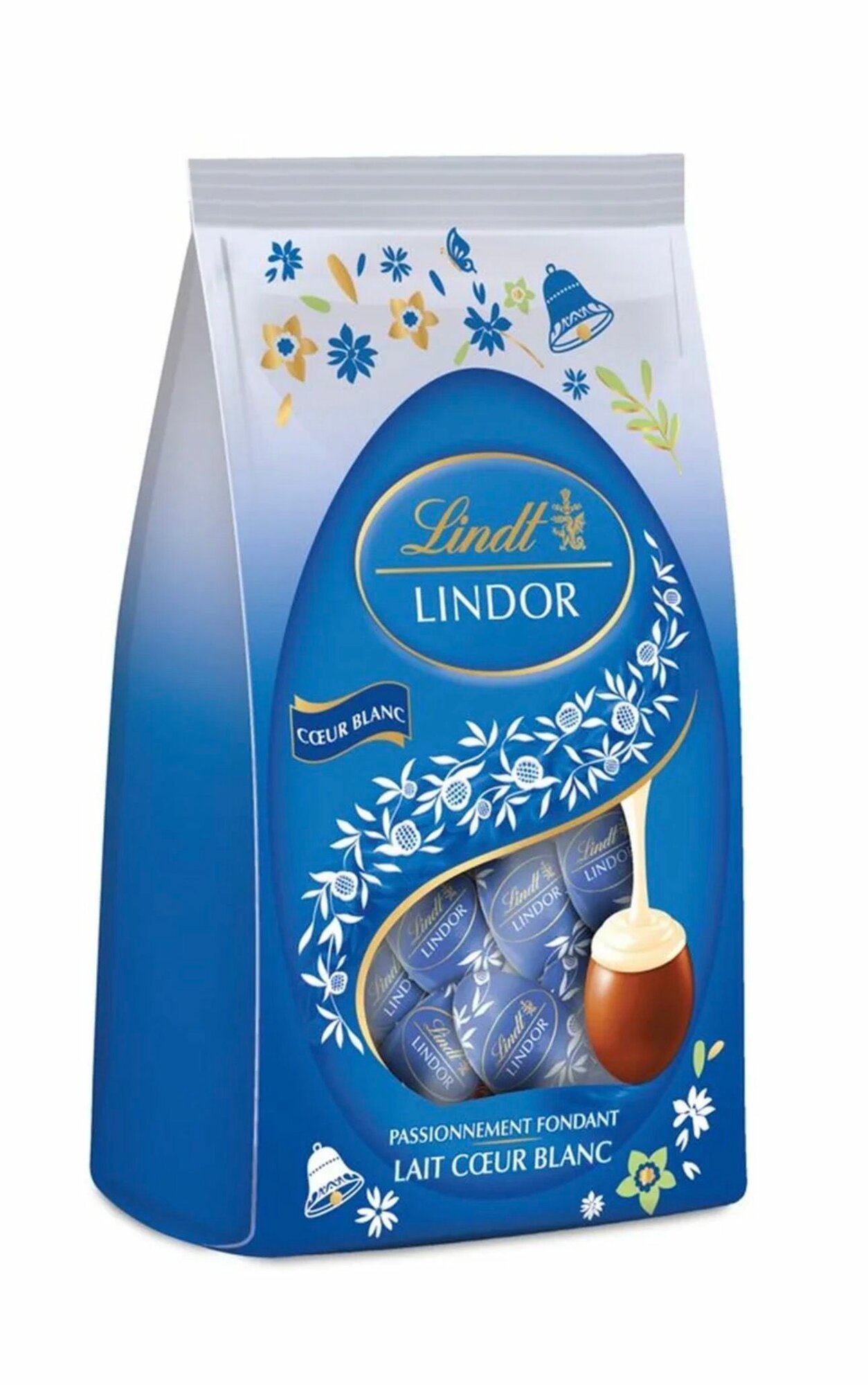 Шоколадные пасхальные яйца LINDT Lindor Coeur Blanc, (С начинкой из белого шоколада),180 гр