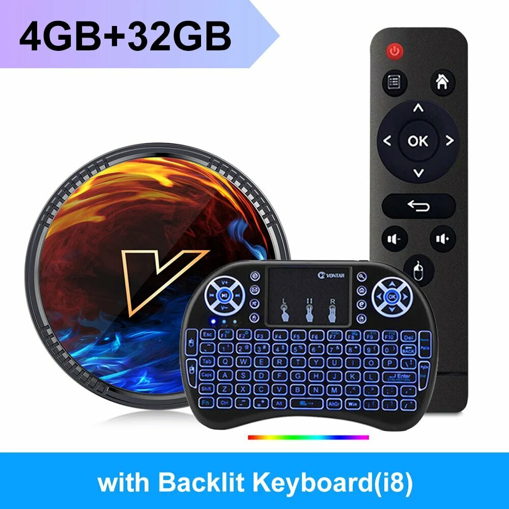 ТВ-приставка VONTAR H1 с Android 12, Allwinner H618, 8K, Wi-Fi 6, Bluetooth 5