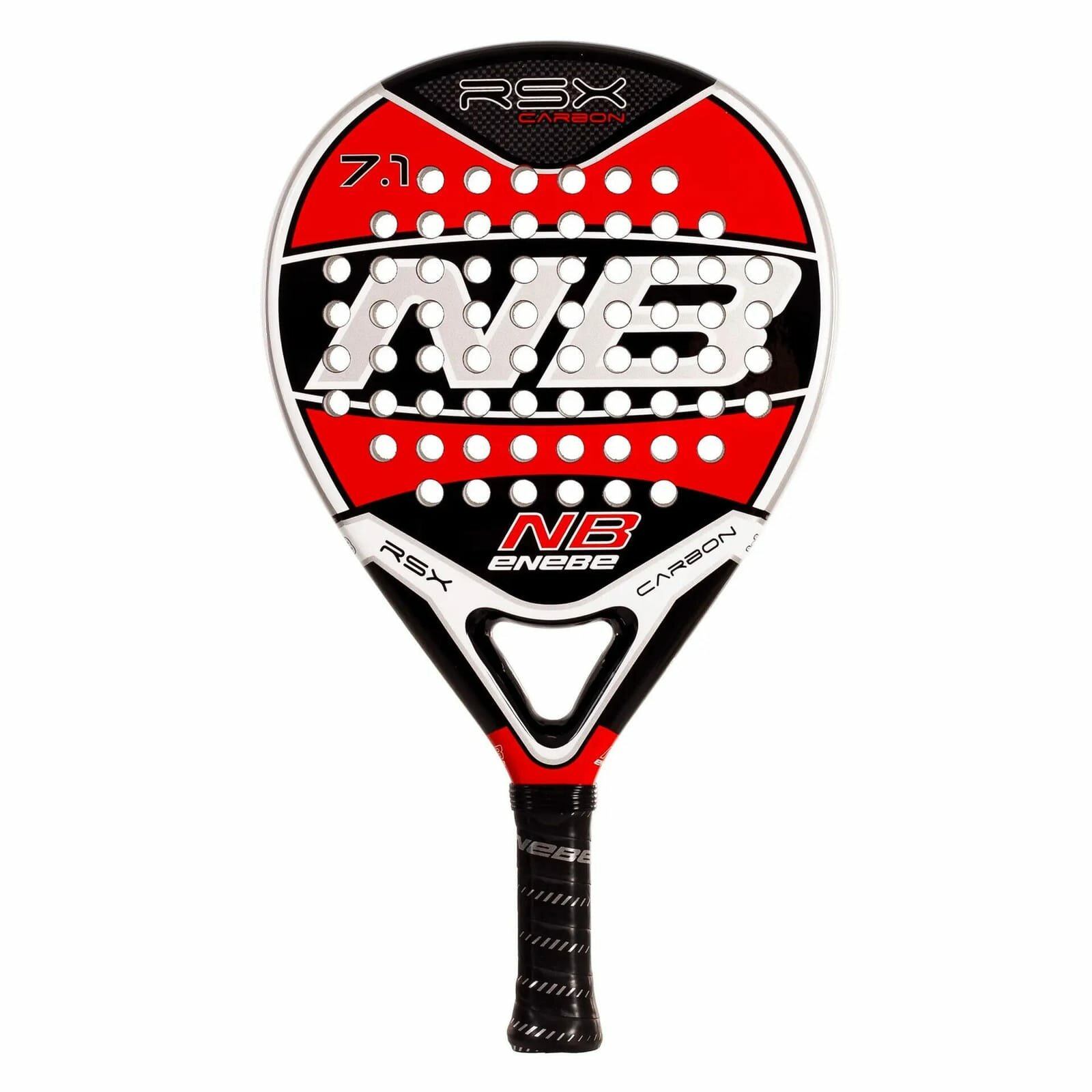 DECATHLON ракетка для падел тенниса Enebe RSX 7.1 Carbon V.2, черный, профиль 38 мм, вес от 361 до 375 г