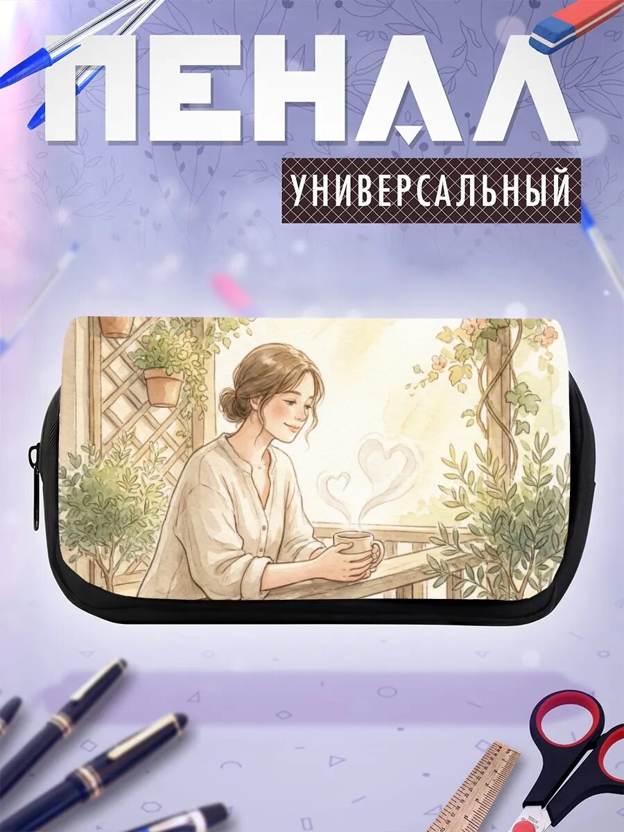 Пенал косметичка Утро растений