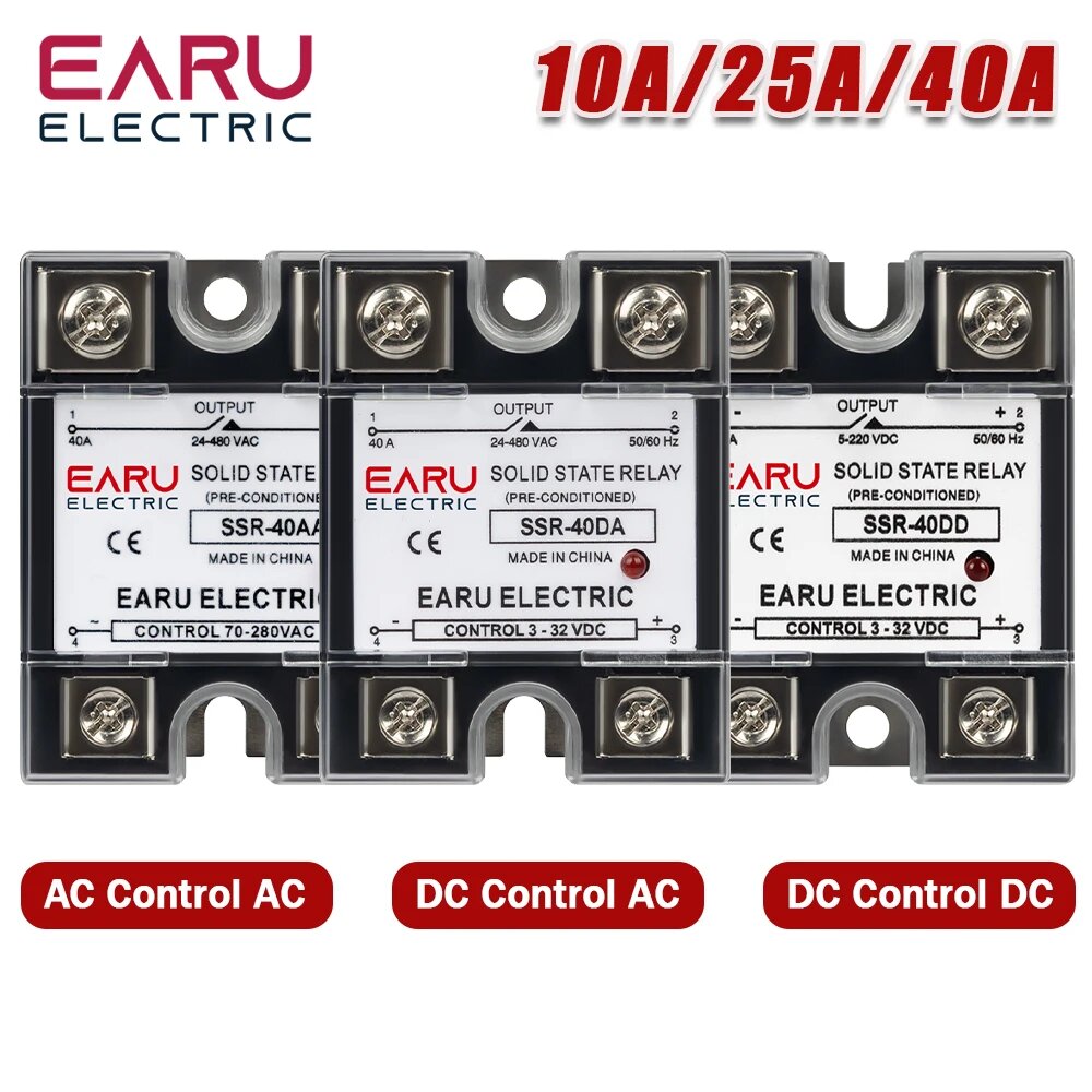 Твердотельное реле EARUELECTRIC HGSSR-DA/AA/DD для контроля температуры DA, 40A