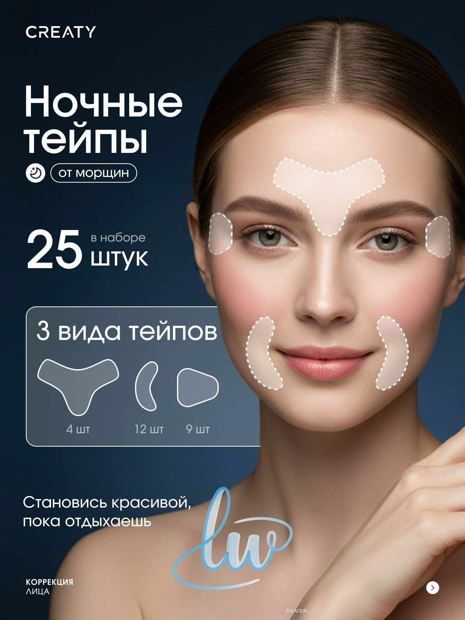 Ночные тейпы для лица от морщин