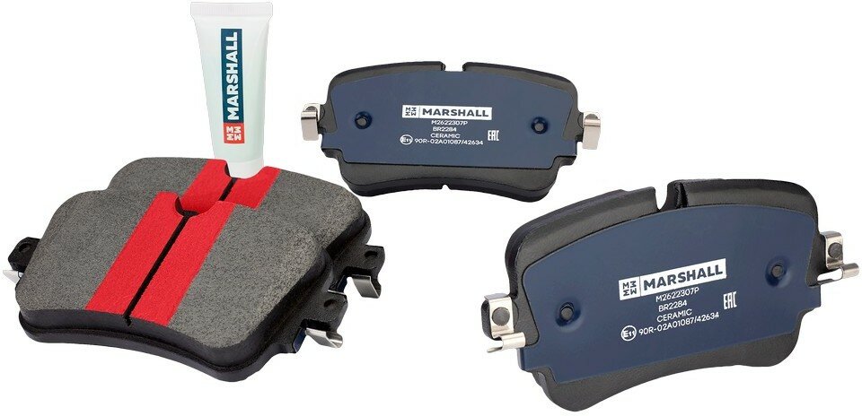 Тормозные колодки дисковые задние MARSHALL M2622307P Audi Q7 4M 15-, Plus