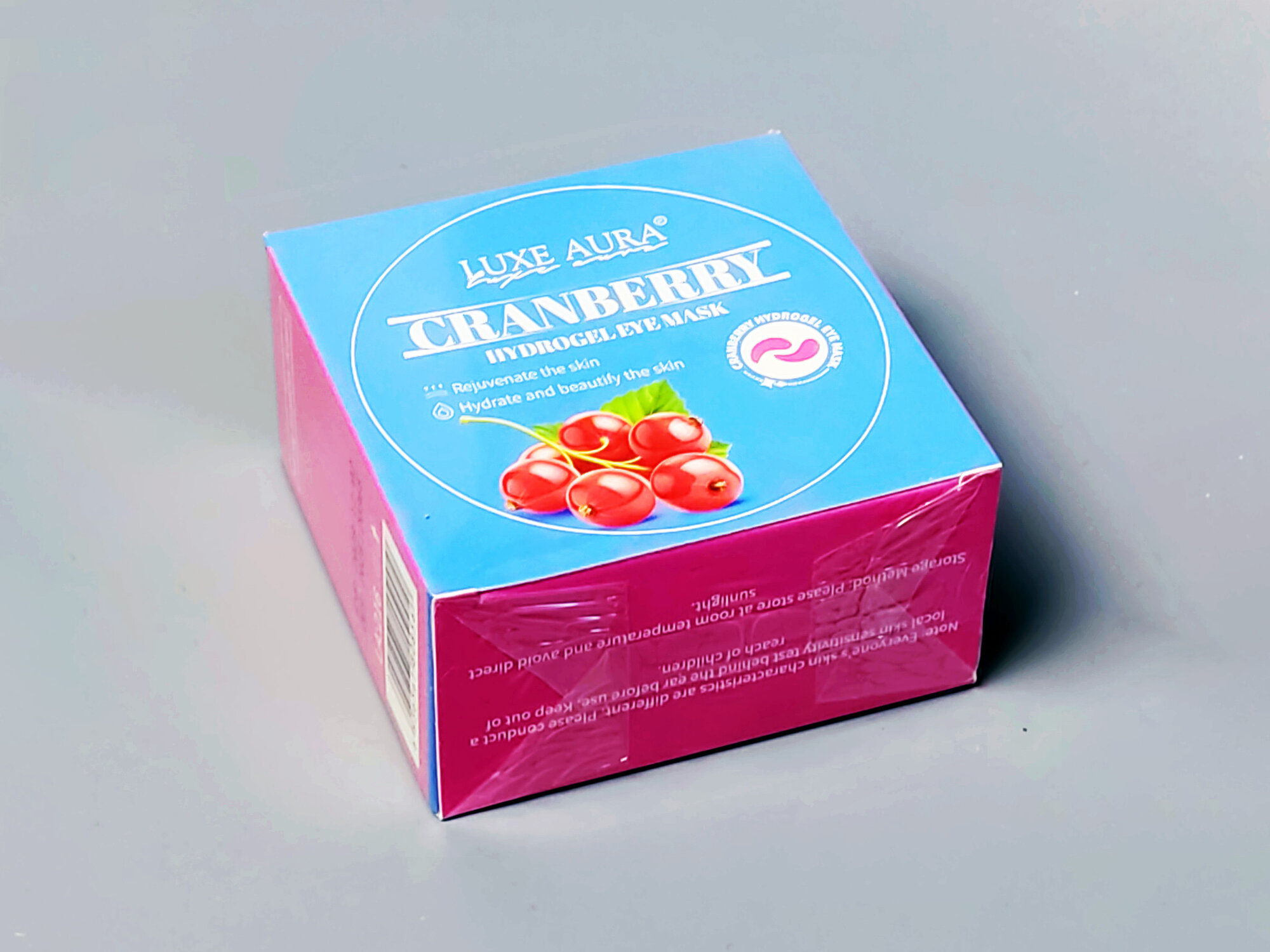 Гидрогелевые патчи для глаз LUXE AURA с экстрактом брусники, 60 штук