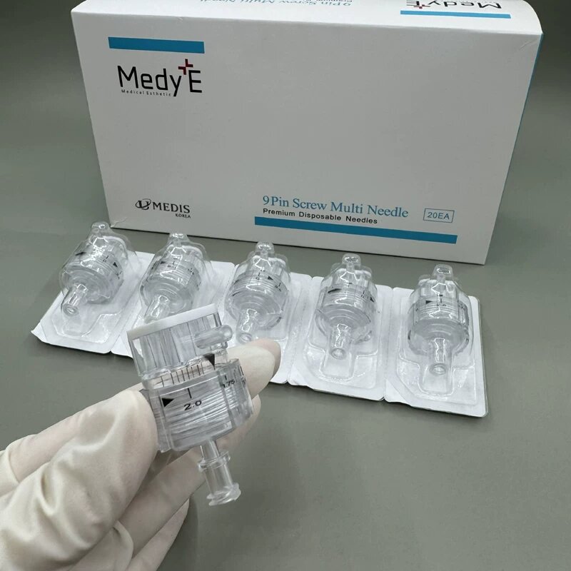 Инструмент для гидропилинга Meidai: девятиигольная насадка 34G из силикона с регулировкой и шкалой, для аппарата