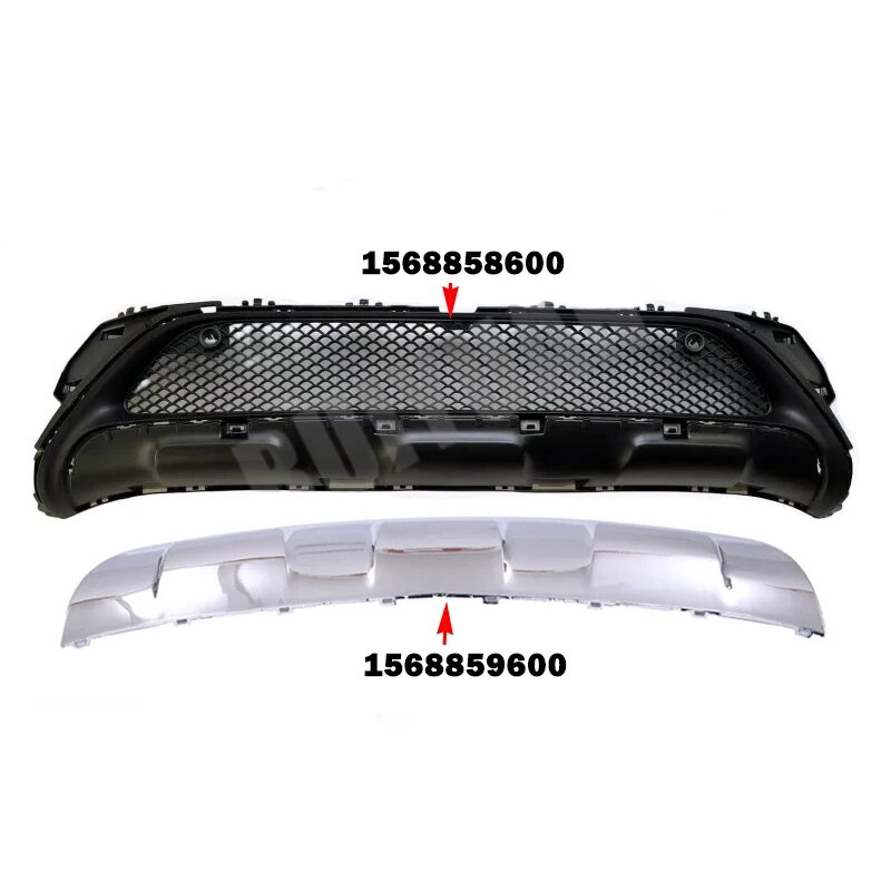 Передний бампер для Mercedes Benz GLA X156 W156 GLA220d A 1568859600 A1568858600 хромированная отделка нижний радиатор решетчатый спойлер