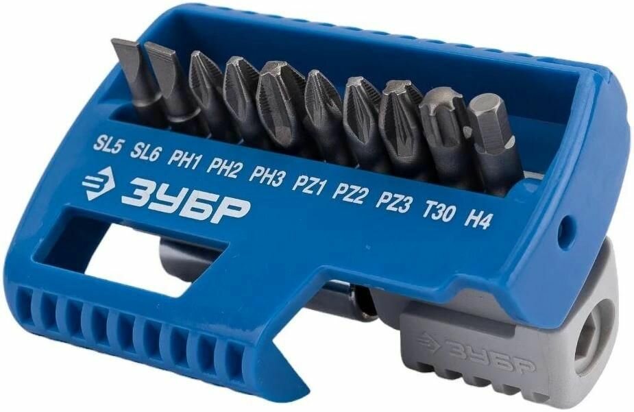 Набор бит ЗУБР 11 предметов, длина 25 мм, для шуруповертов (26050-H11)