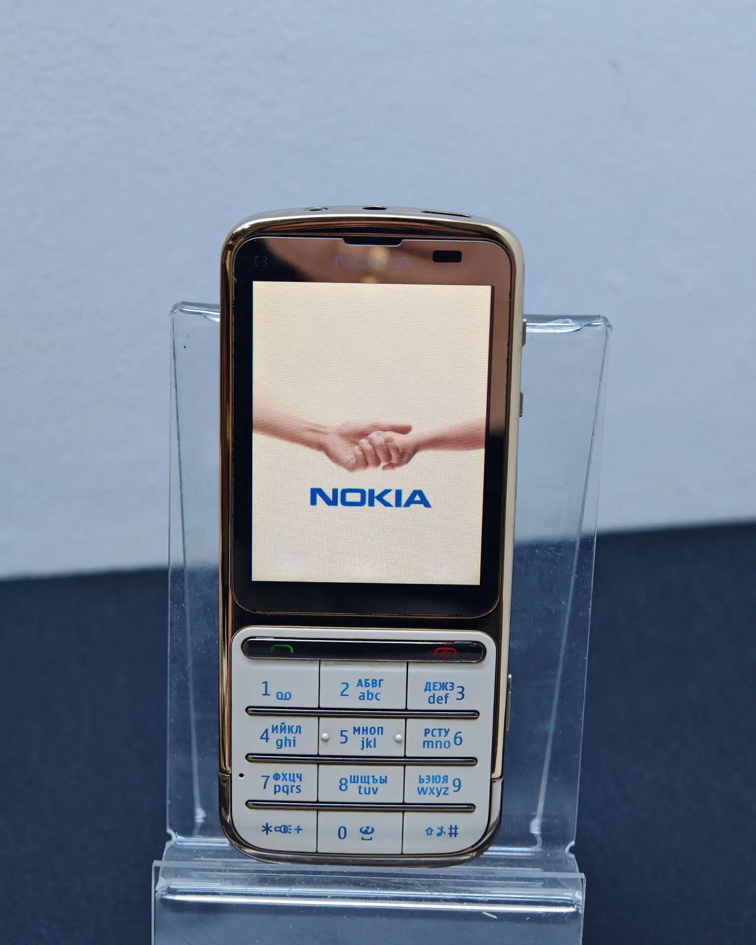 Мобильный телефон Nokia C3-01, кнопочный, золотой корпус, уценка (Б/У)