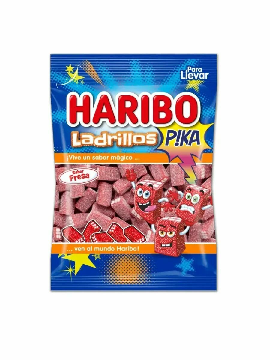 Мармелад Haribo Ladrillos, Клубничные брикеты, 100 г