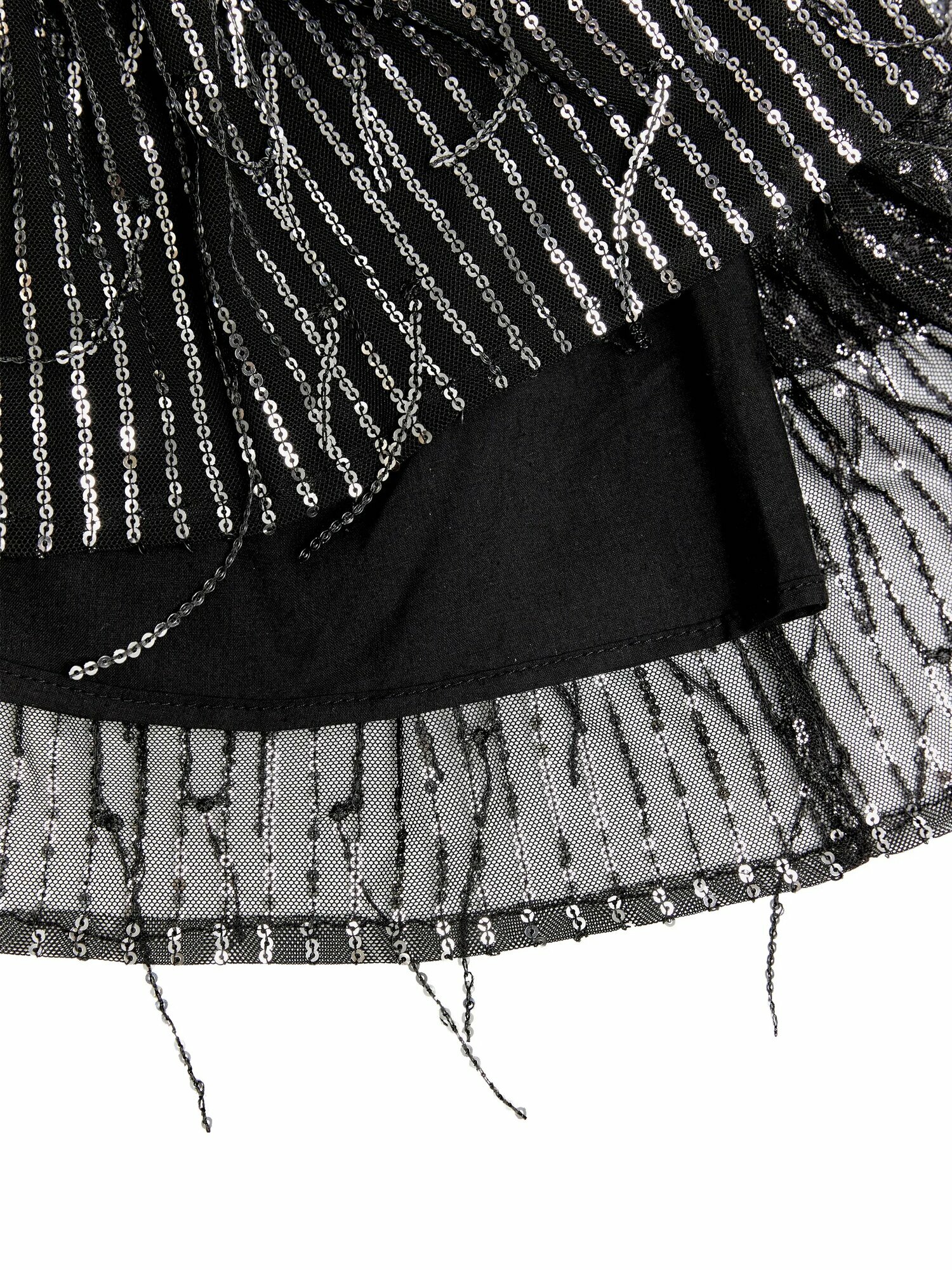 Юбка BCBGMaxAzria Sequined tiered skirt, размер 5 лет, черный — фото 1