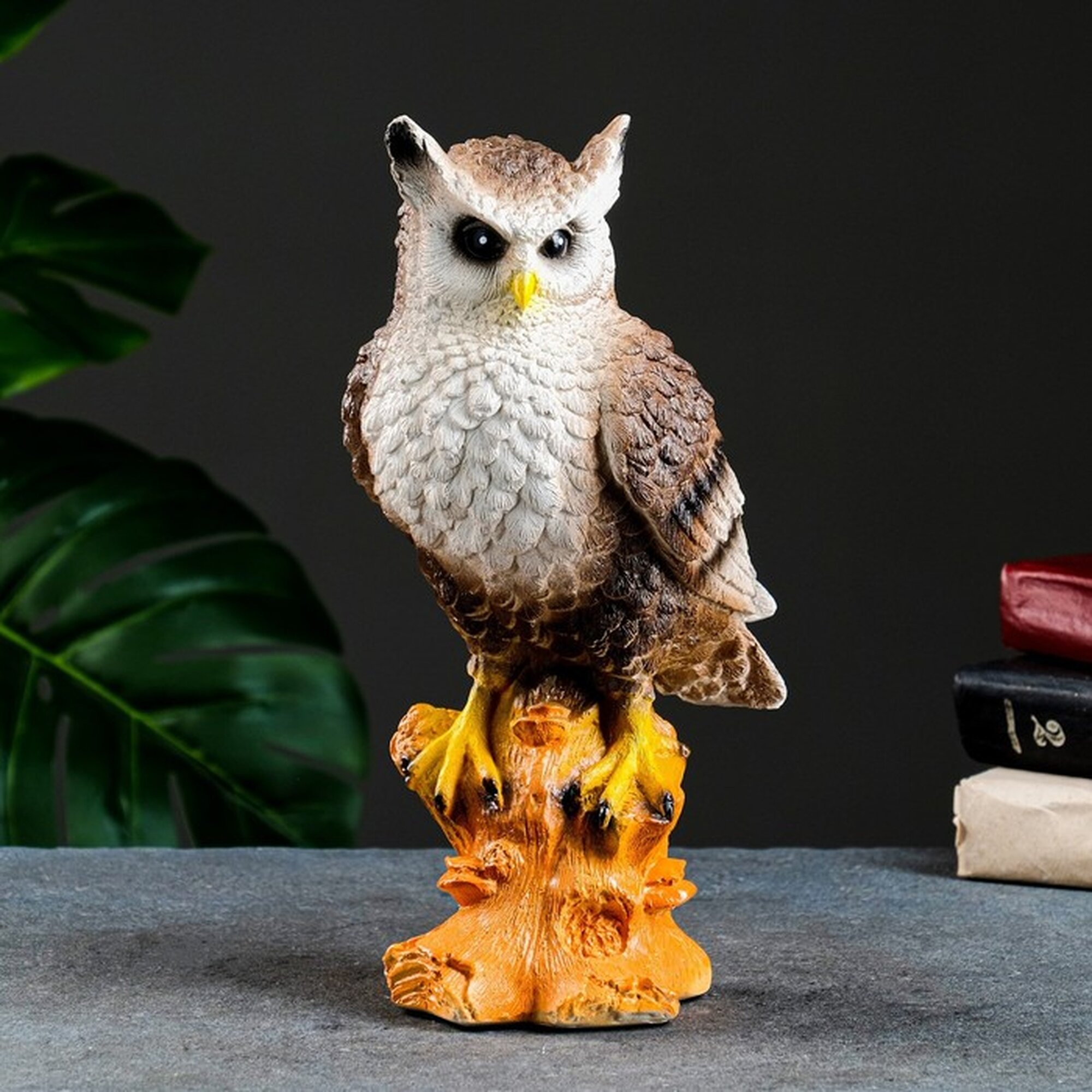Копилка Хорошие сувениры «Филин на ветке», гипсовая, 16 см × 18 см × 30 см