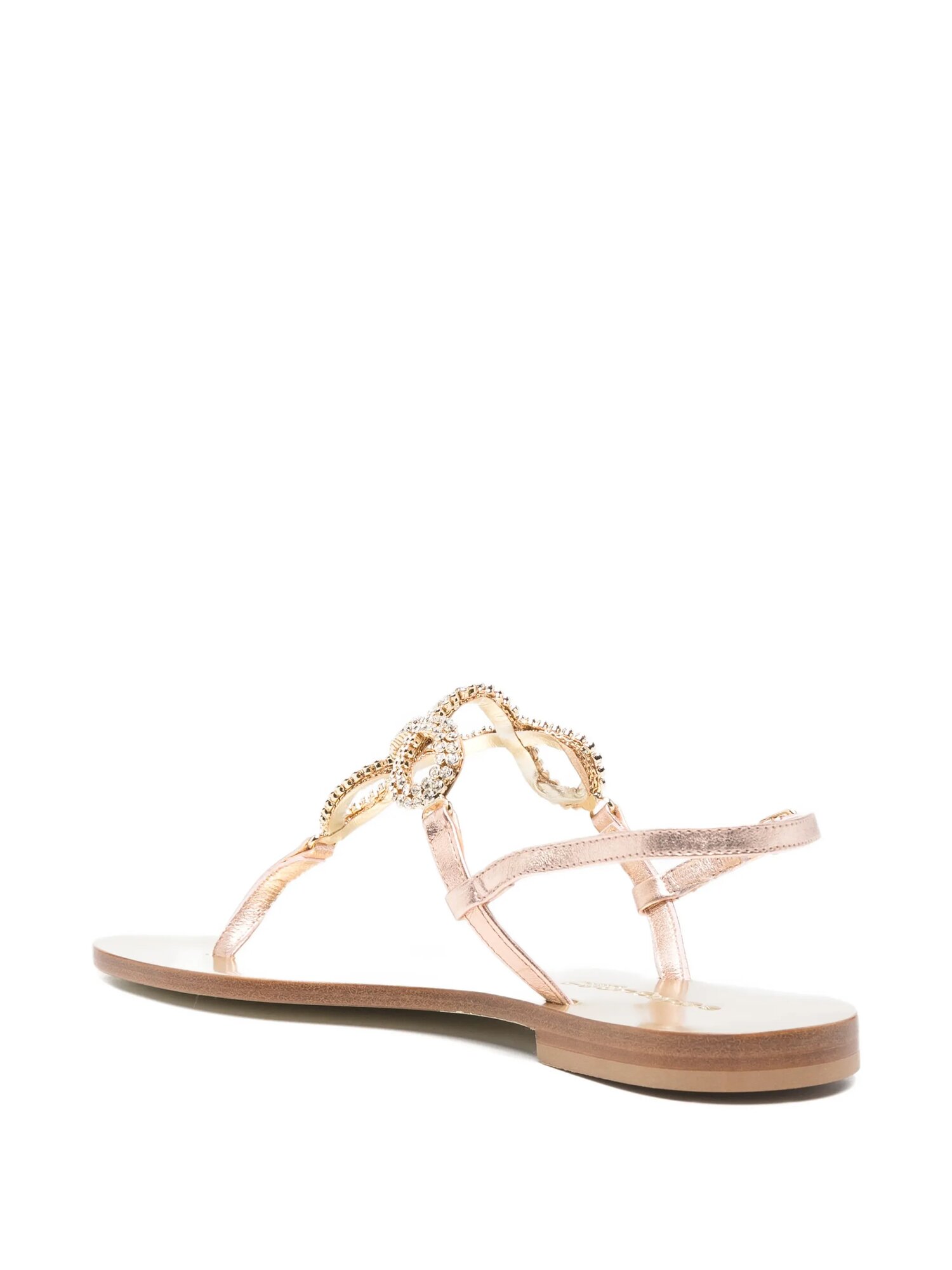 Босоножки eddicuomo Glass-embellished sandals, размер 41, розовый — фото 1