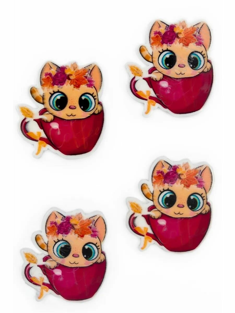 Кабошон вырубка Котенок 2,9*3,3см (10шт)