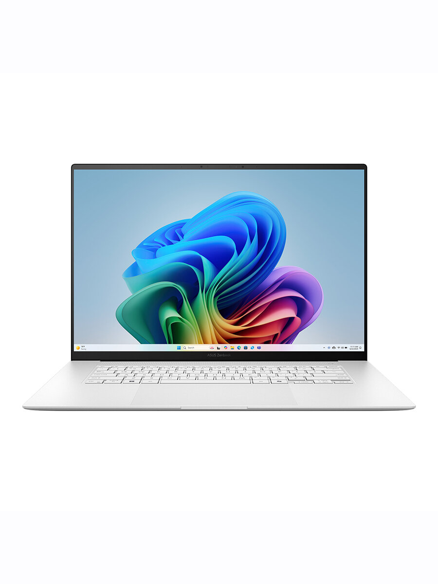 ASUS Zenbook S16 Ноутбук 16", AMD Ryzen AI 9 365, RAM 24 ГБ, SSD 1024 ГБ, Windows Home, (90NB13M2-M00NW0), белый, Русская раскладка