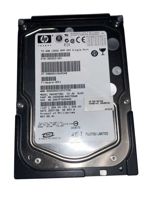 Жесткий диск| HP 73Gb 15000 SAS 3.5" HDD CA06698-B40700WD