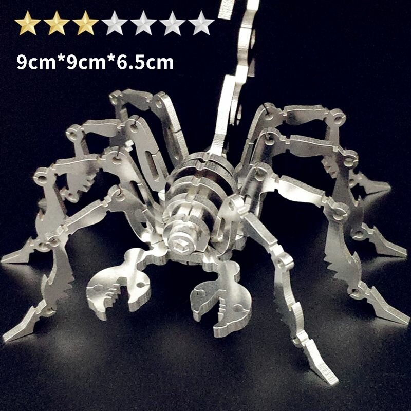 Металлическая сборная модель насекомого, "скорпион", соберите сами, 3D пазл / головоломка конструктор для малышей, развивающие игрушки / подарок для мальчика