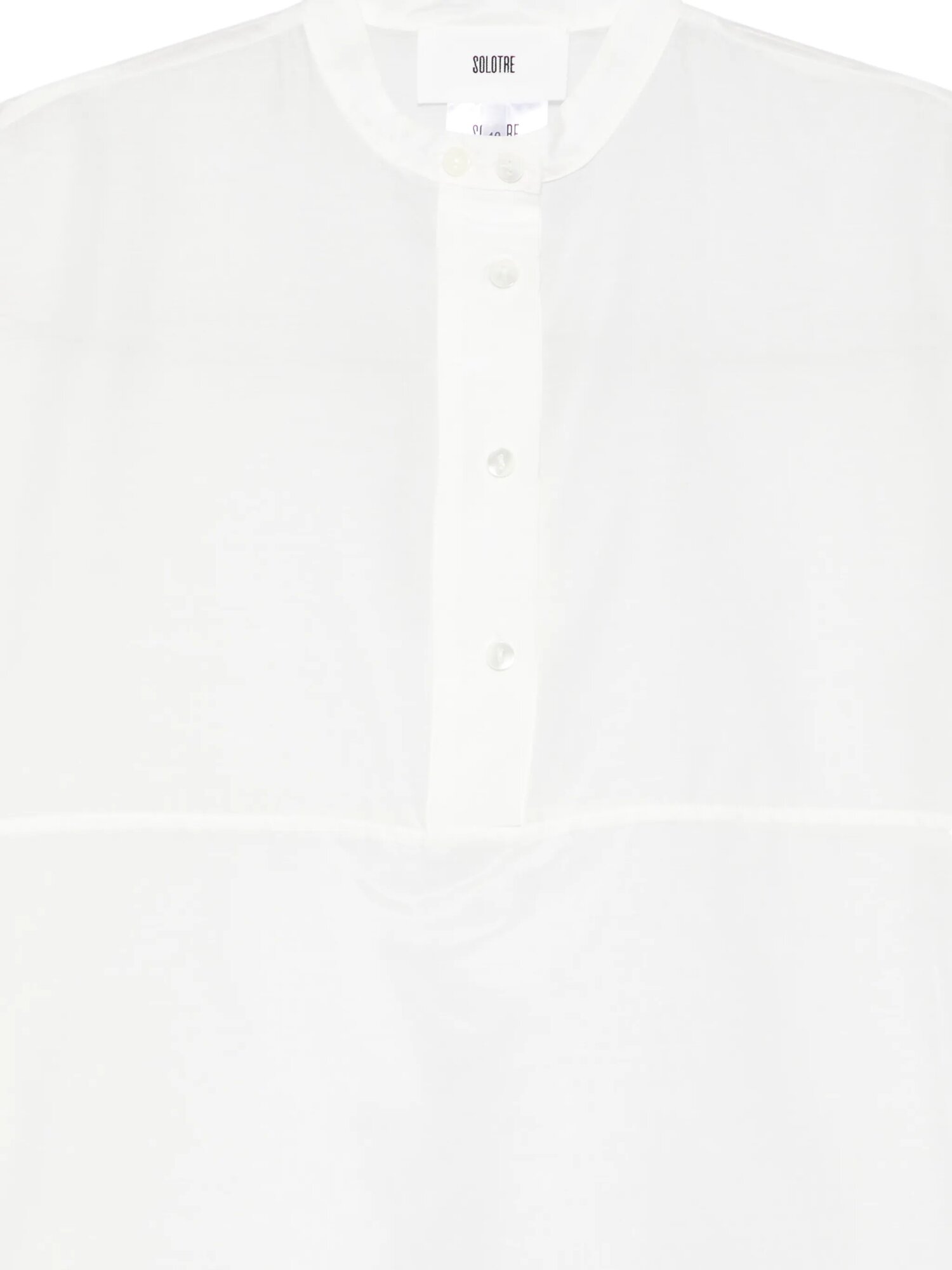 Блуза SOLOTRE Half-buttoned blouse, размер 44, white — фото 1