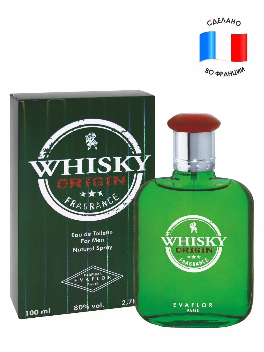 Evaflor/Туалетная вода мужская Whisky Origin, 100 мл/ Французский парфюм, парфюм, мужской, духи, одеколон, туалетная вода, парфюмерия, для мужчин , подарок, франция, сделано во франции, made in france