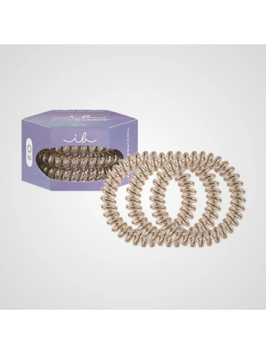 IBOBBLE SLIM PREMIUM Bronze me Pretty Резинки для волос 3 шт