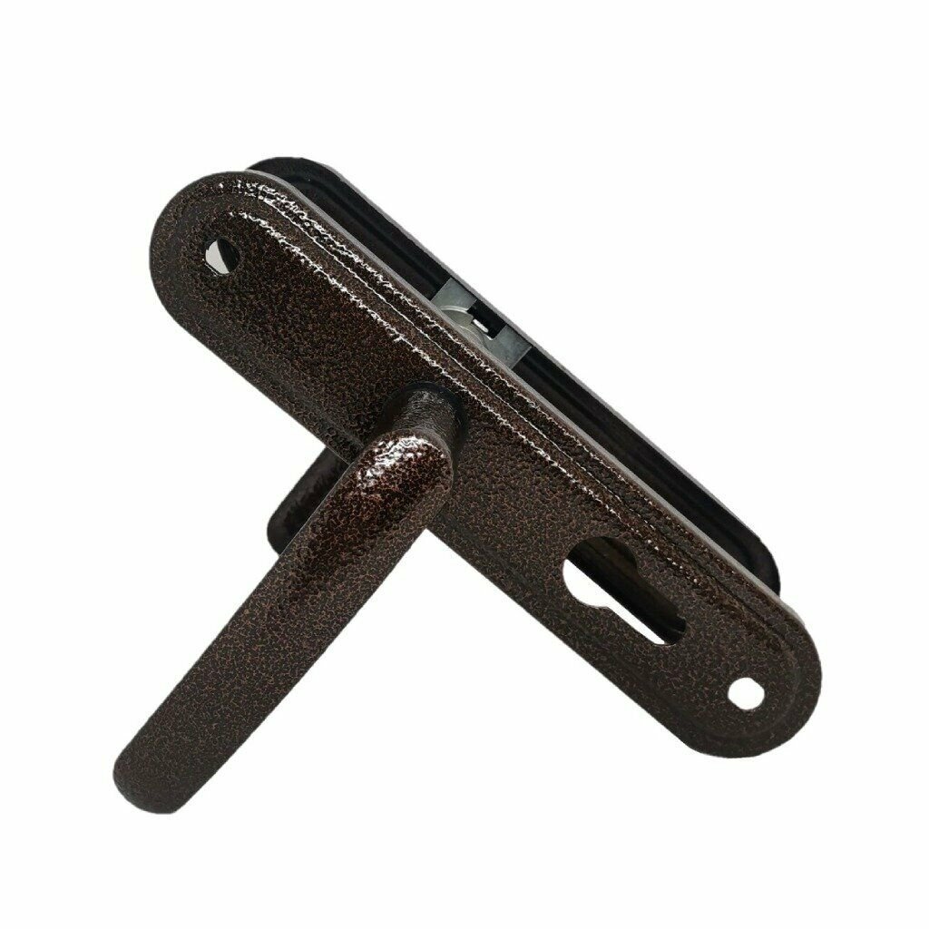 Ручка на планке Абсолют РФ1-55.08, 55 мм, цвет медь, алюминиевый сплав, комплект из 2 штук для межкомнатных дверей