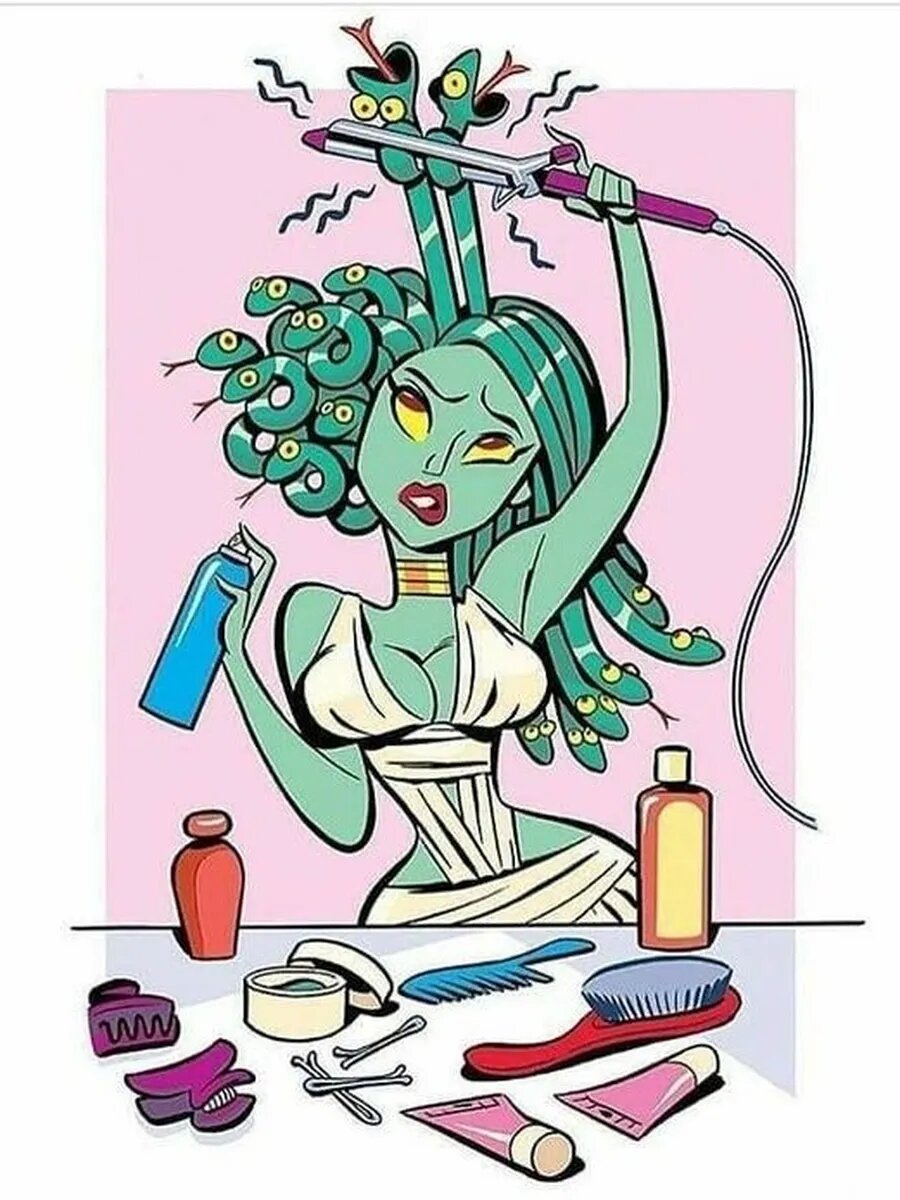 Картина по номерам на холсте Горгона 40*50 см