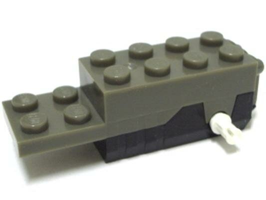 Деталь Lego 41861c01 Pullback Motor 6 x 2 x 1 2/3 with Black Base, White Shafts (Motor 2)